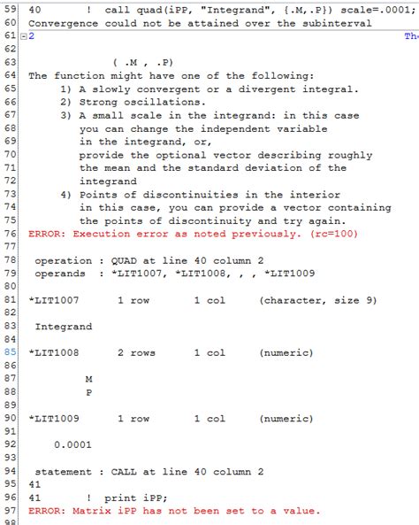solved integrating over a non normal distribution sas support