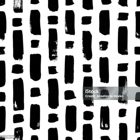 짧은 수직 브러시 스트로크와 손으로 그려진 스트라이프 매끄러운 패턴 0명에 대한 스톡 벡터 아트 및 기타 이미지 0명 거친