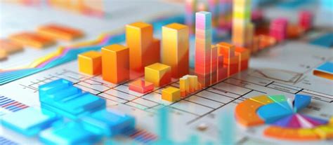 Colorful 3d Bar Charts And Pie Chart On A White Background Premium Ai Generated Psd
