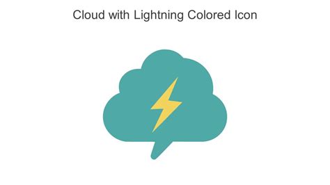 Cloud With Lightning Colored Icon In Powerpoint Pptx Png And Editable Eps Format PPT Template