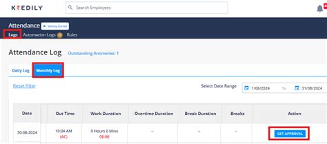 How To Apply Attendance Regularization Support Kredily