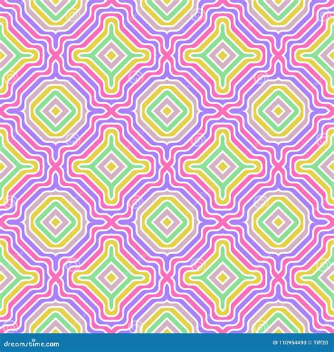 Seamless Geometric Pattern With Curved Lines Stock Vector Illustration Of Ornament Curved