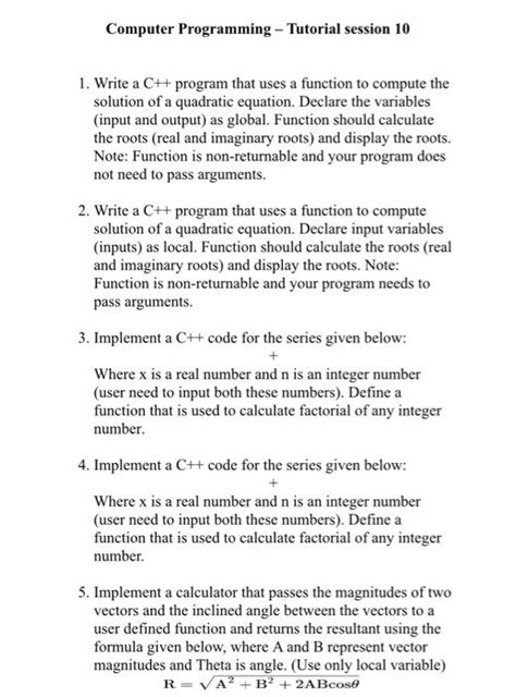 Solved Computer Programming Tutorial Session 10 1 Write A