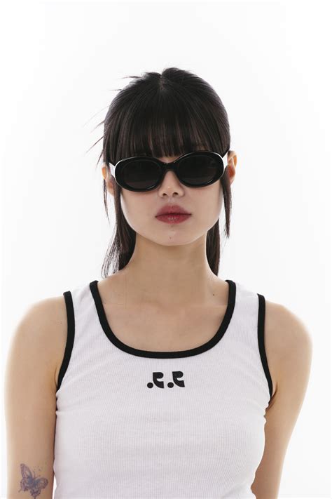 한글 뉴오벌 선글라스 블랙 Hangle Kream