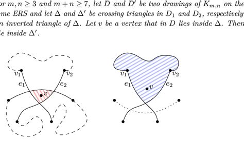 If The Vertex V In Drawing D Left Lies Inside The Triangle ∆ Shaded