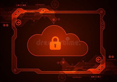 Abstract Security Cloud Technology Background Stock Vector Illustration Of Concept Access