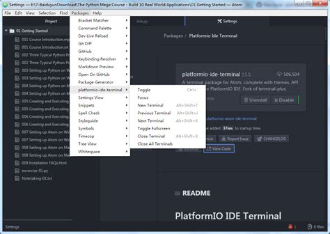 Platformio Atom Ide Terminal Installed But Doesn T Work Issue Platformio Platformio