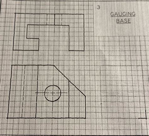 Solved Draw The Missing Side View Given The Top And Front View Then