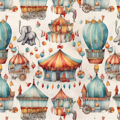Premium Ai Image The Circus Pattern