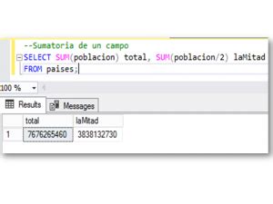 Funciones de agregación en SQL DBA dixit