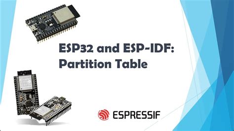 Esp32 And Esp Idf Partition Table Youtube