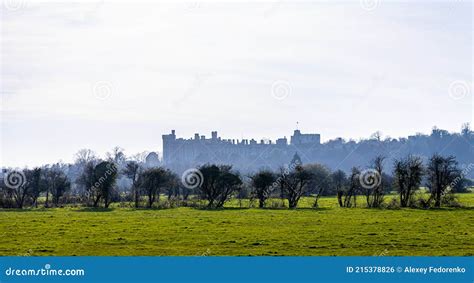 The View Of Arundel Castle A Restored And Remodelled Medieval Castle In Arundel West Sussex