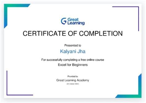 Kalyani Jha On Linkedin Excel Dataskills Greatlearning Lifelonglearning Excelcertification