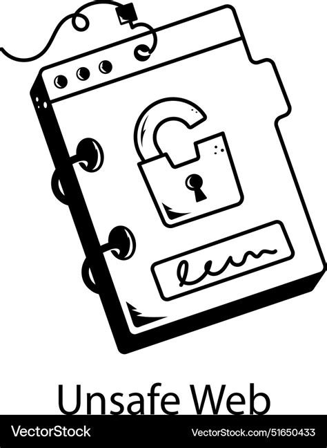 Unsafe Web Royalty Free Vector Image Vectorstock