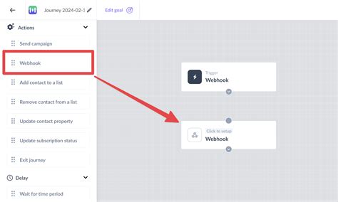 Send Webhook As An Action In A Journey