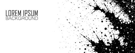 검은 잉크 스플래터 배경 프리미엄 벡터