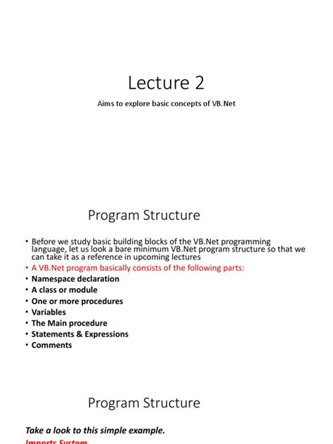 Lecture 2 Pdf Boolean Data Type Visual Basic Net