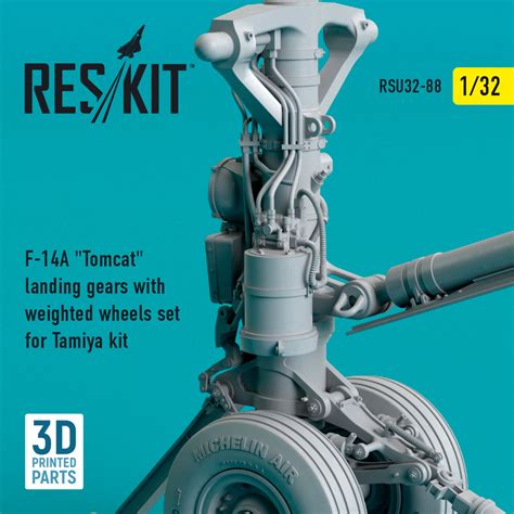F 14a Tomcat Landing Gears With Weighted Wheels Set For Tamiya Kit