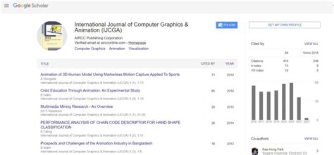 Ijcga Journal On Linkedin Computer Animation Visualization