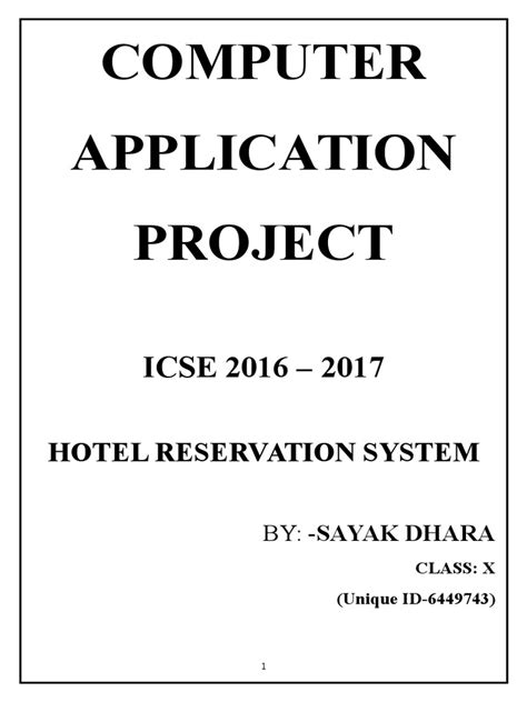 Computer Board Project 2017 Icse Pdf Bed Air Conditioning