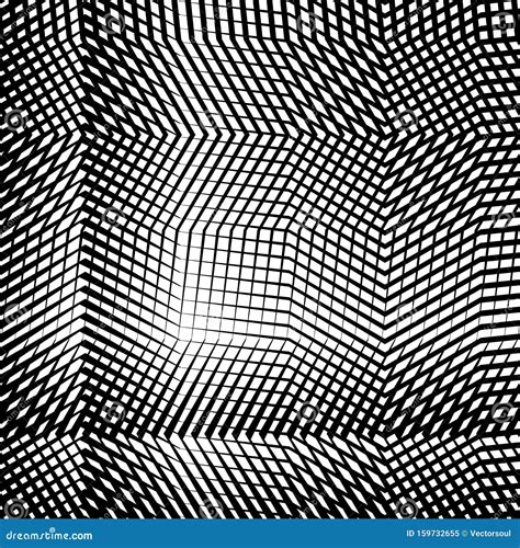 Warp Free Form Reticular Array Matrix Of Lines Complex Geometric Net Web Cellular Pattern