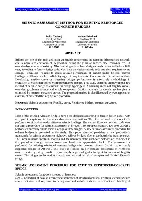 Pdf Seismic Assessment Method For Existing · Pdf Filemethod Of