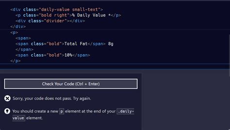 Learn Typography By Building A Nutrition Label Step 43 Html Css