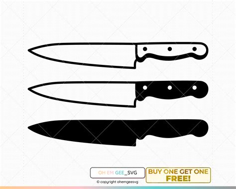 Chefs Knife Svg Knife Clipart Kitchen Knife Png Chef Knife Dxf