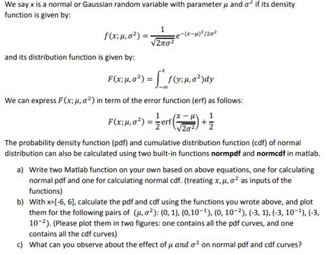 Solved We Say X Is A Normal Or Gaussian Random Variable With