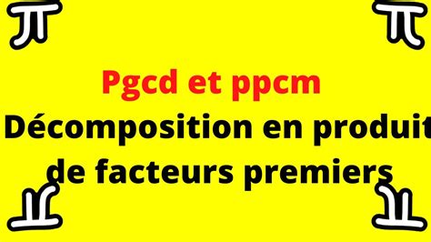Pgcd Et Ppcm Youtube