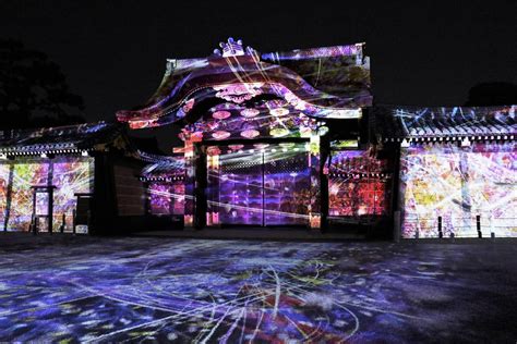 プロジェクションマッピングで桜が投影された二条城京都二条城で夜桜テーマにアー 写真2 2産経ニュース