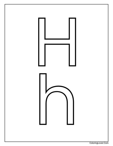 Letter H Hello Kitty Coloring Pages 2025