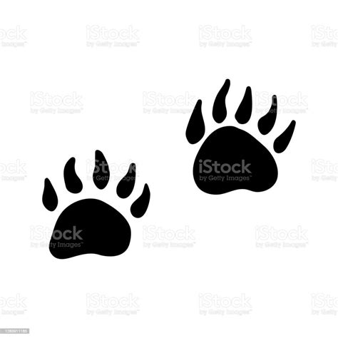 손으로 그린 벡터 곰 트레일 클립 아트 인쇄 포스터 귀여운 문구류 여행 디자인에 흰색 배경 도면에 고립 고품질 일러스트레이션 건강관리와 의술에 대한 스톡 벡터 아트 및 기타