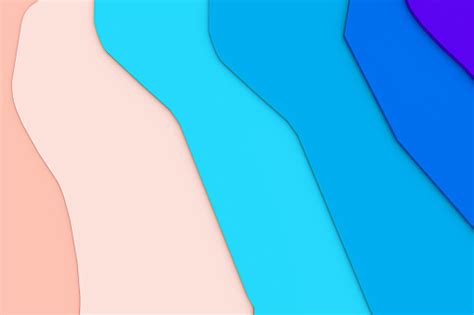 현대 종이 예술 바다 파도 형태 템플릿의 빈 공간입니다 현실적인 트렌디 한 공예 스타일 종이 접기 디자인입니다 3d 렌더링 0명에 대한 스톡 사진 및 기타 이미지 Istock