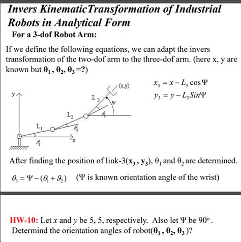 Solved Invers Kinematic Transformation Of Industrial Robots