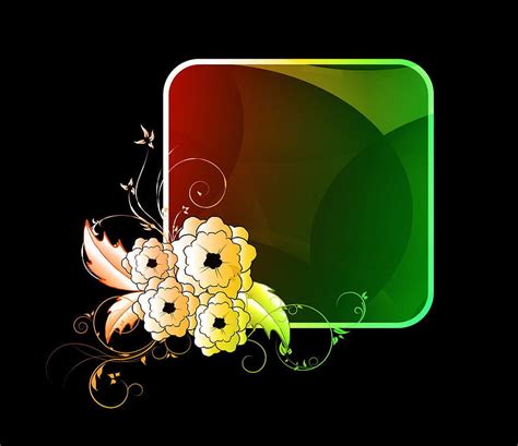 추상 화려한 꽃 프레임 벡터 Ai Eps Uidownload