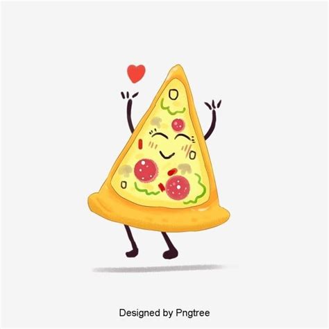 мультфильм Ручной росписью минималист Png рисунок мультфильм дизайн пиццы с ручной росписью