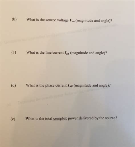 Solved 1 A Balanced Three Phase Ac Circuit Is Shown In The