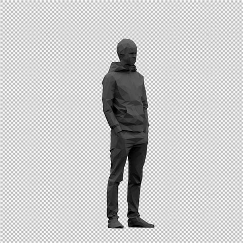 Premium Psd Isometric Male 3d Render