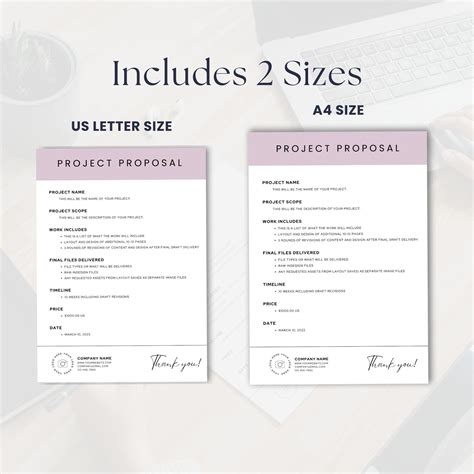 Pink Minimal Proposal Template Professional Simple Work Bid Client