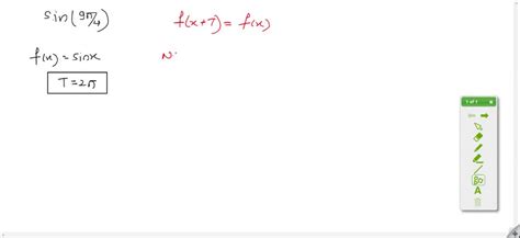 Solved Using Period To Evaluate Sine And Cosine In Exercises 31 36
