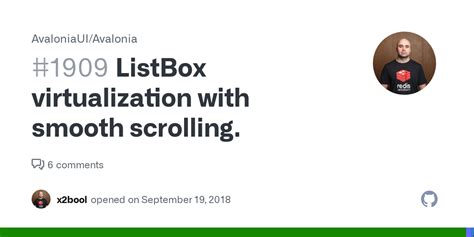 Listbox Virtualization With Smooth Scrolling · Issue 1909 · Avaloniauiavalonia · Github