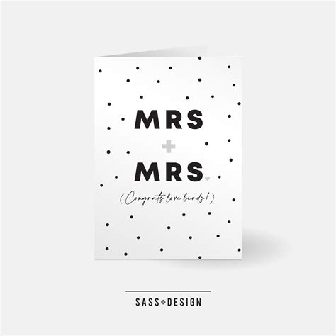 SASS AND DESIGN MRS AND MRS CARD 6 00 The Essential Candle Co