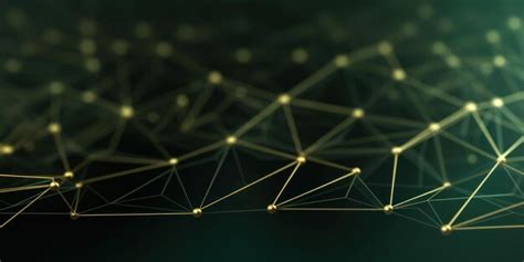 Premium Ai Image Abstract Polygonal Green Background With Connecting Dots And Lines Connection