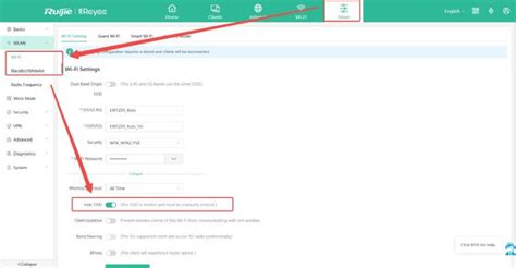 ruijietechsharing ew meshwifi hiddenssid ruijie tech support
