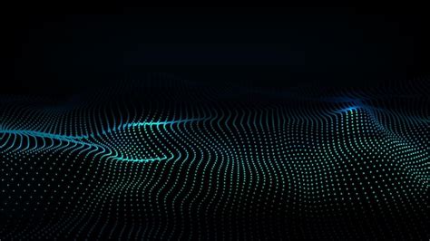 Premium Vector Abstract Colour Wave Dots On Black Background 3d Big Data Network Connection