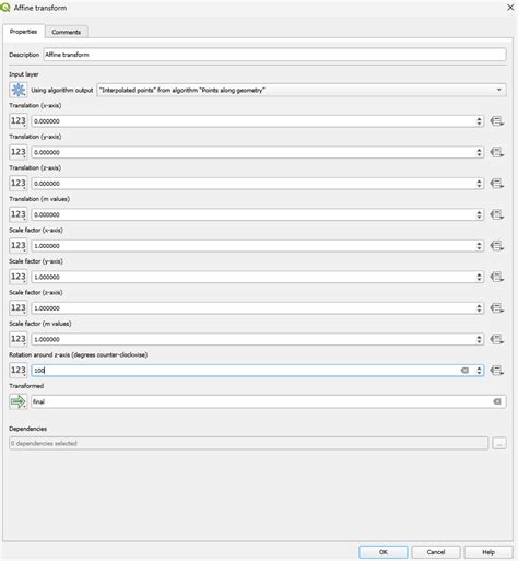 using qgis model designer to rotate points but it moves the points