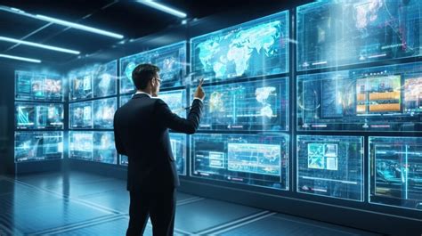 Premium Ai Image Man Works In Datacenter Smart Data Centers