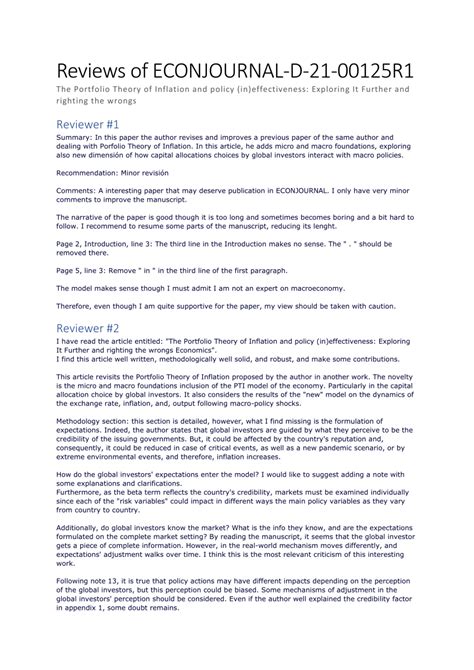 Pdf The Portfolio Theory Of Inflation And Policy In Effectiveness Exploring It Further And