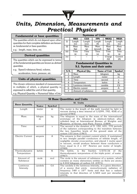 SOLUTION Physics Units And Dimensions Studypool